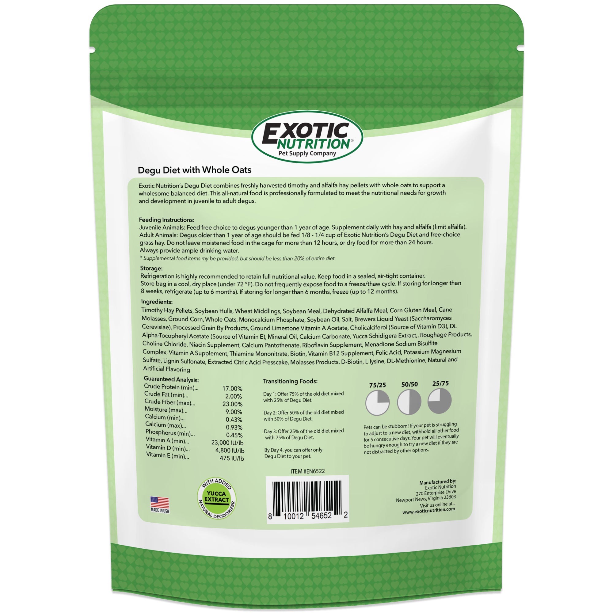 Degu Food with Whole Oats