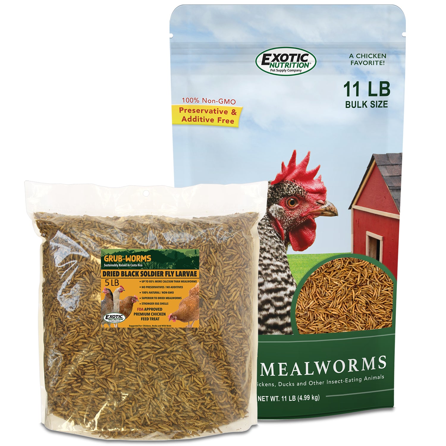 Worm Value Pack / 11 lb. Mealworms + 5 lb. Grub-Worms